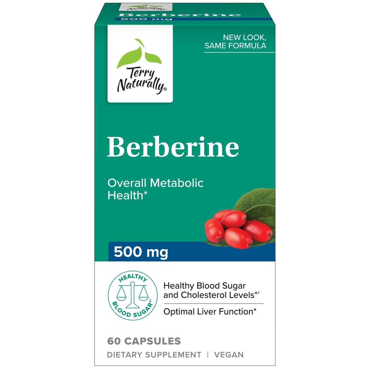 Berberine 500mg 60cap, Terry Naturally – Darral's Natural Foods