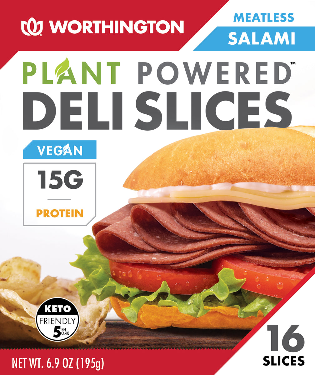 Salami Deli Slices, Vegan, Worthington – Darral's Natural Foods